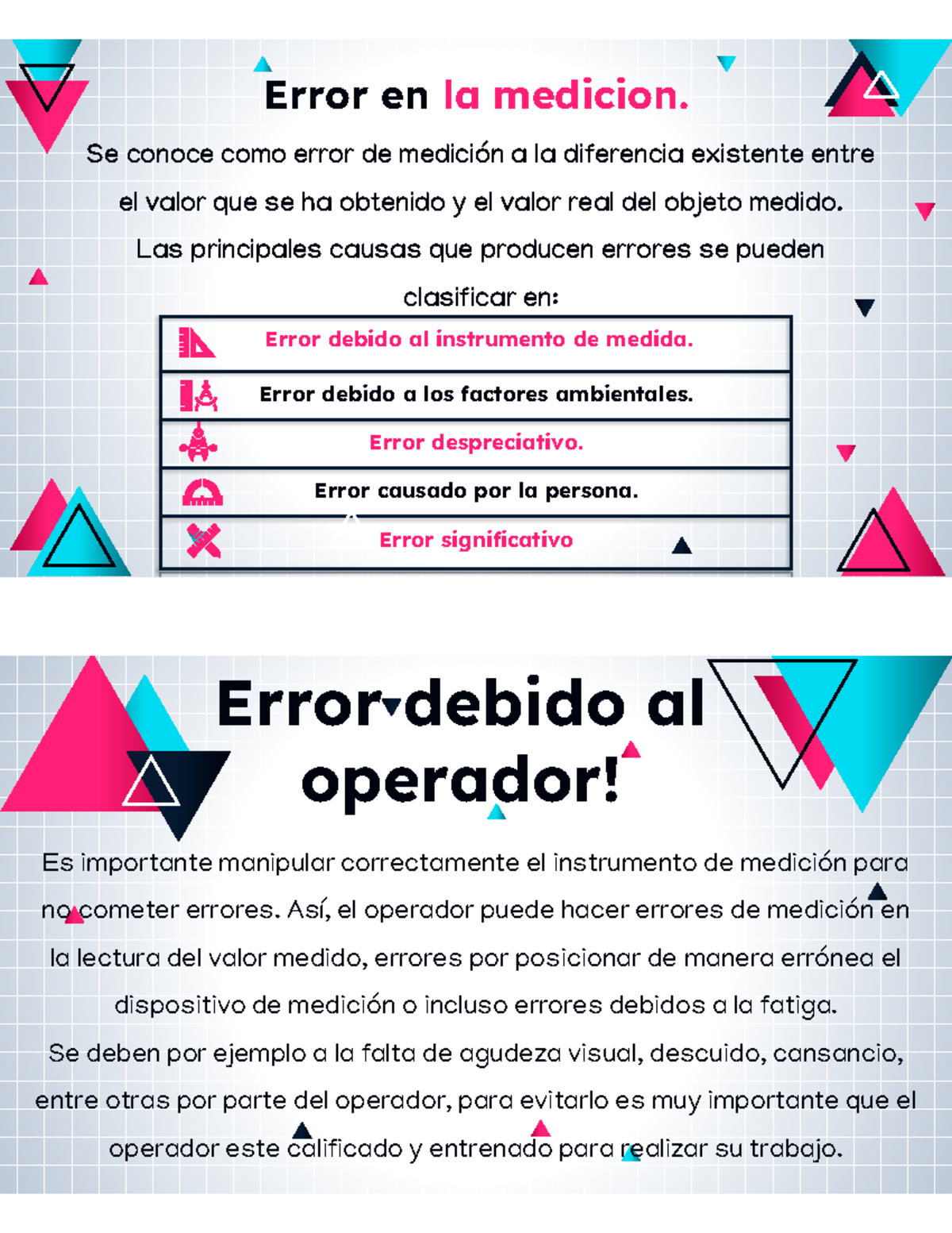 Exposicion de metrologia - Error en la medicion. Error debido al ...