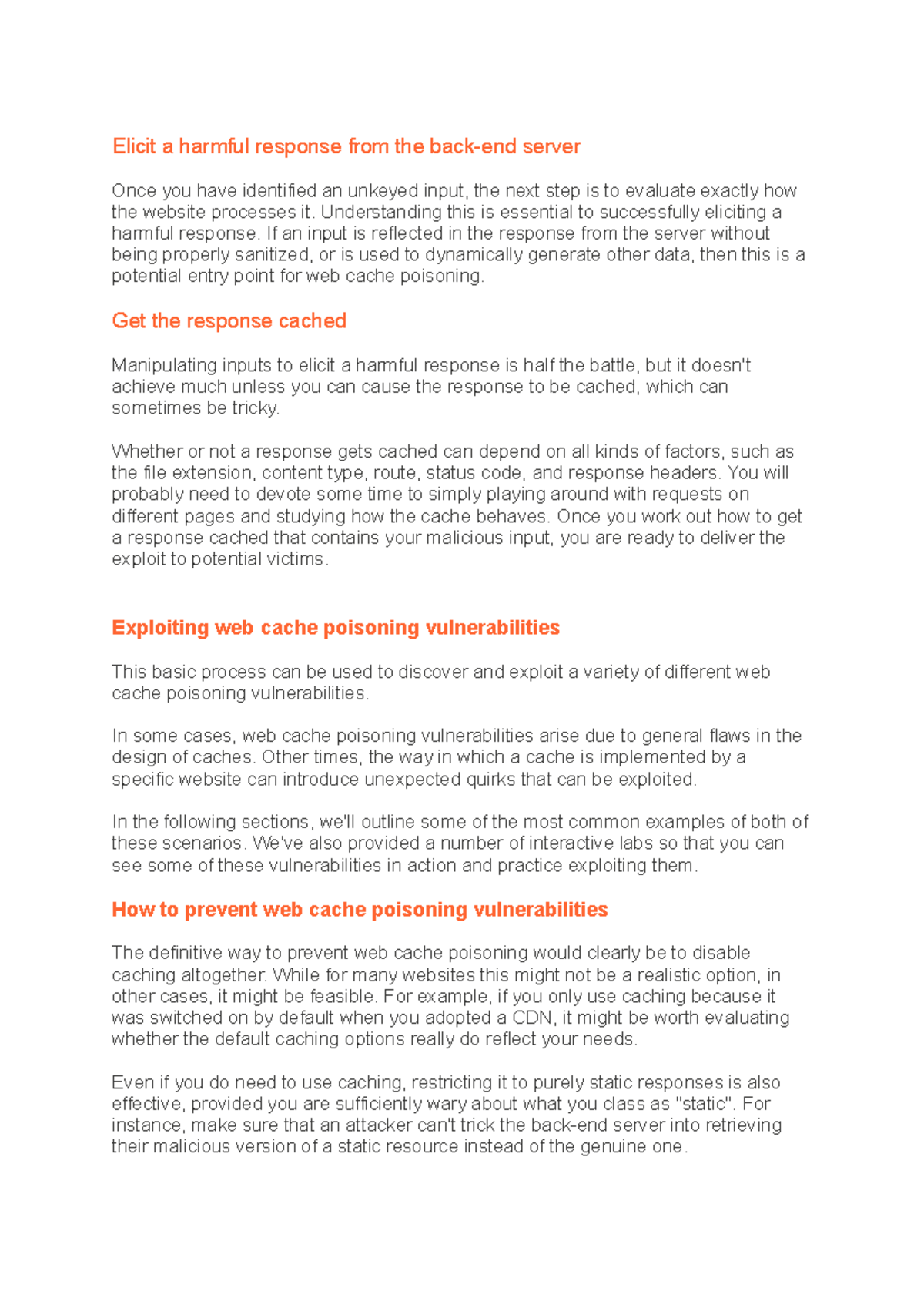 Preventing Web Cache Poisoning Vulnerabilities - Studocu