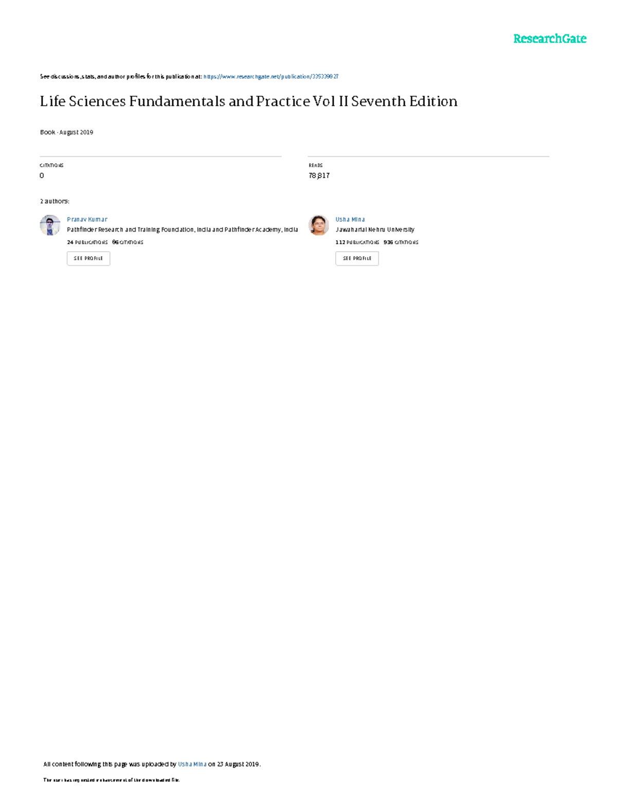 Life Sciences Vol-2seventhedition - See discussions, stats, and author ...