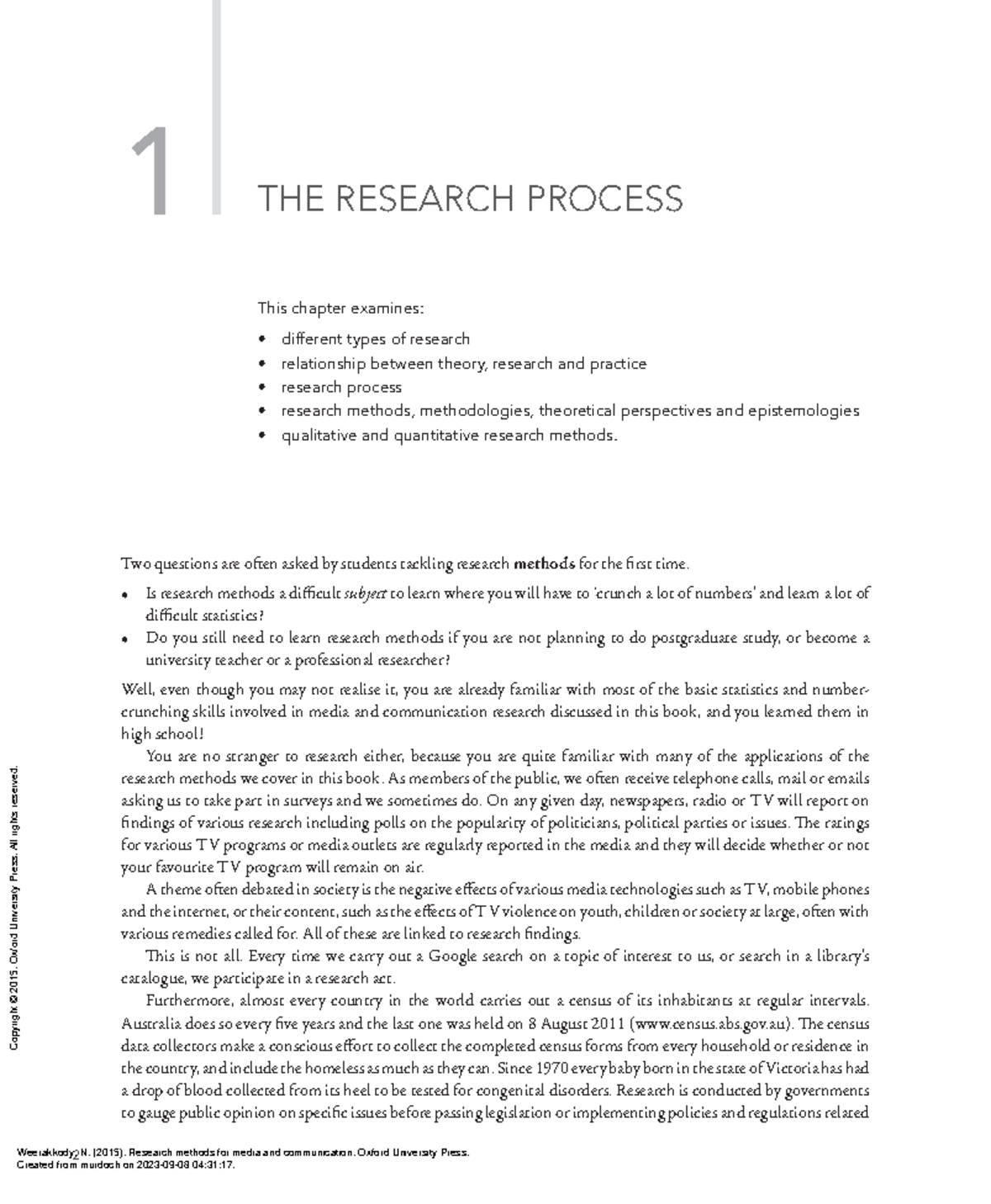 Research Methods for Media and Communication - (PART 1 General Introduction) - 22 1 THE RESEARCH ...