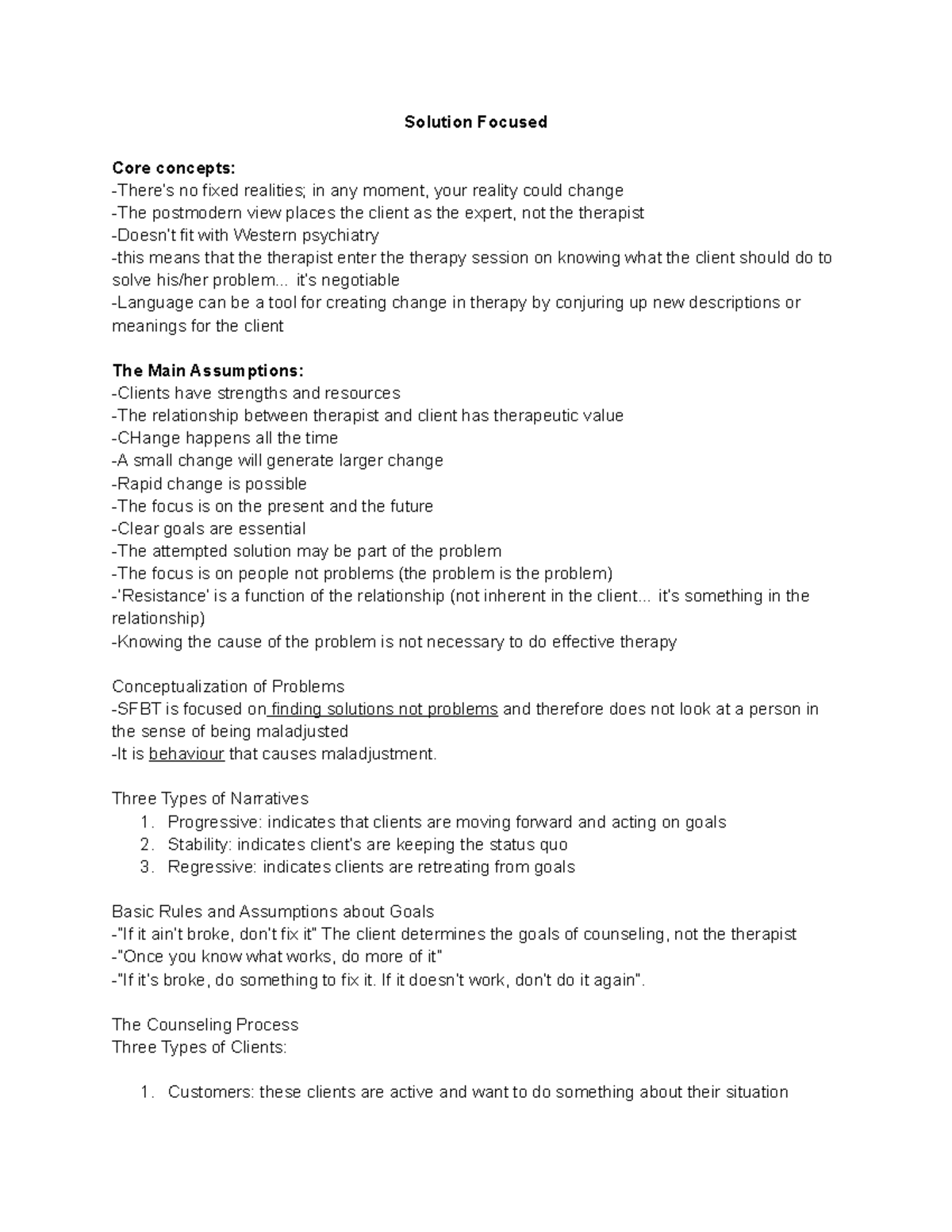 Solution Focused - Prof: Jason Solowoniuk - Solution Focused Core ...