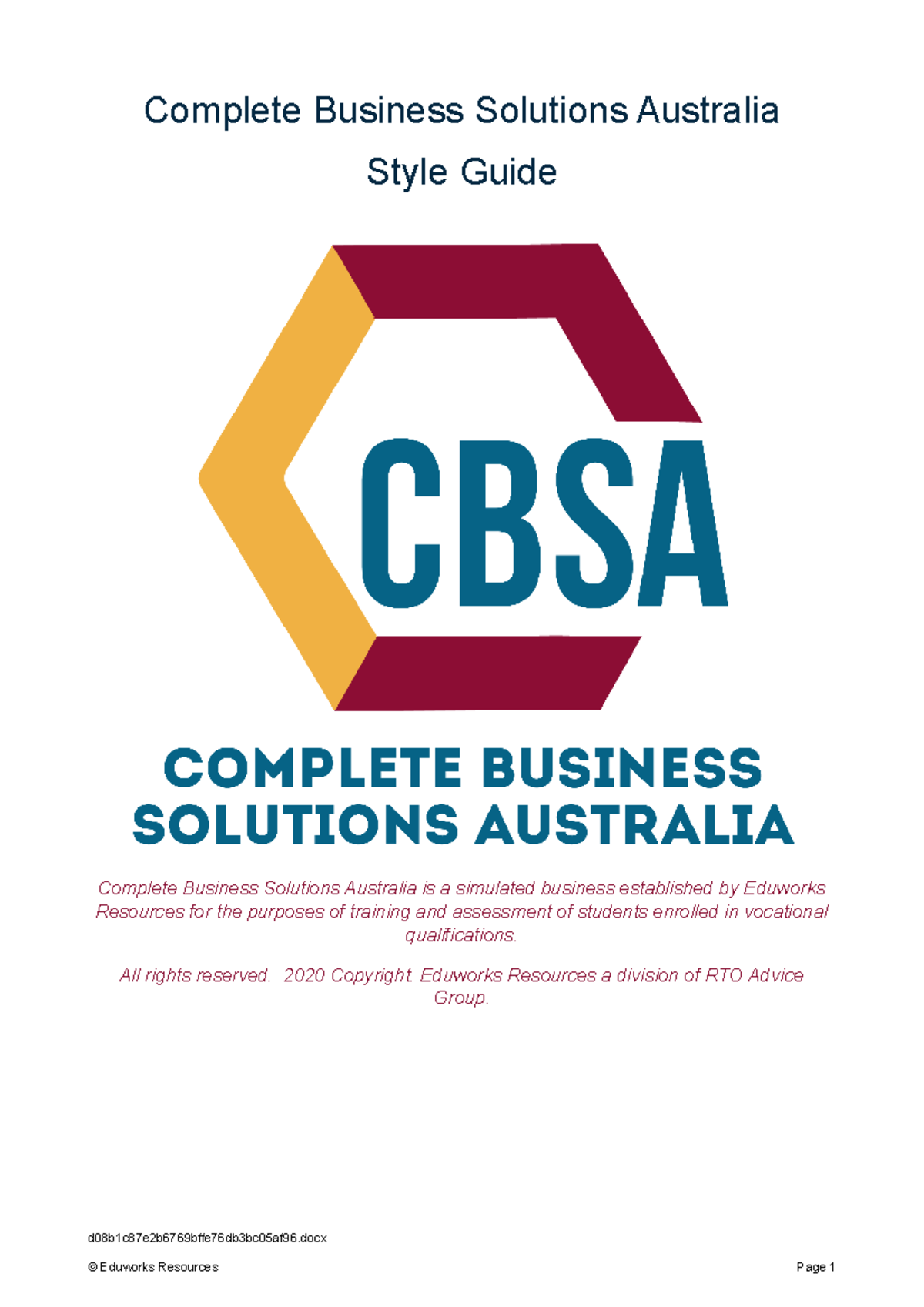 CBSA Style Guide - Complete Business Solutions Australia Style Guide ...