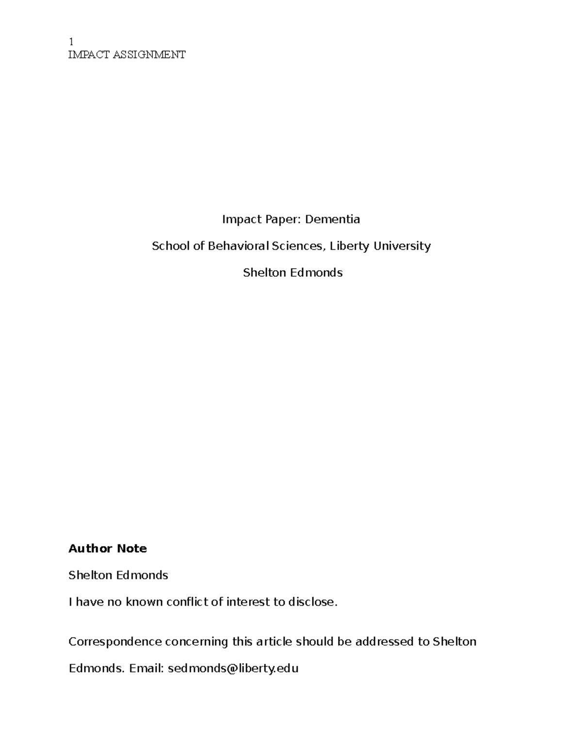 Impact Assignment - notes - GEN 201 - UOPX - Studocu