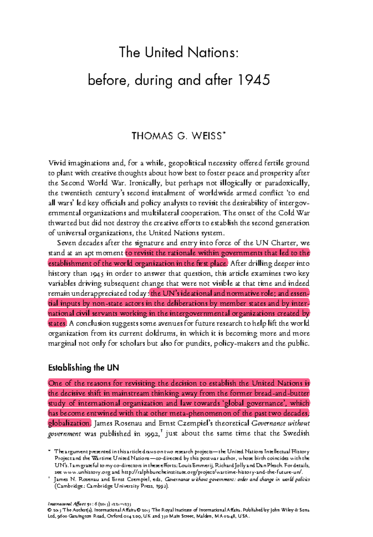 UN 2 - these notes will help you to understand the united nation topics ...