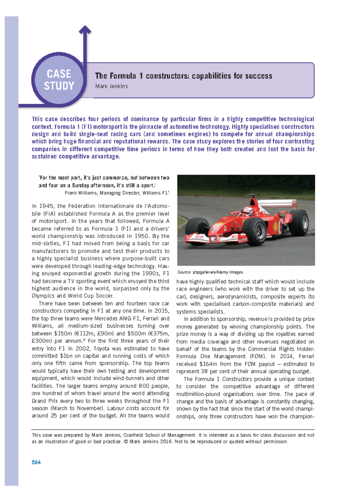 CASE sample - This is a case study from a book of Strategic Management ...