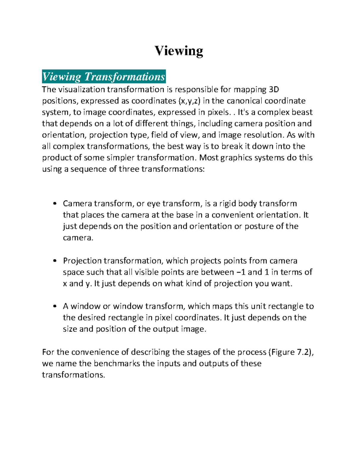 Viewing Transformations - Viewing Viewing Transformations The ...