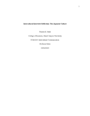 Cultural Communication Practices Paper Proposal - Name Ms. ... COM 263 ...