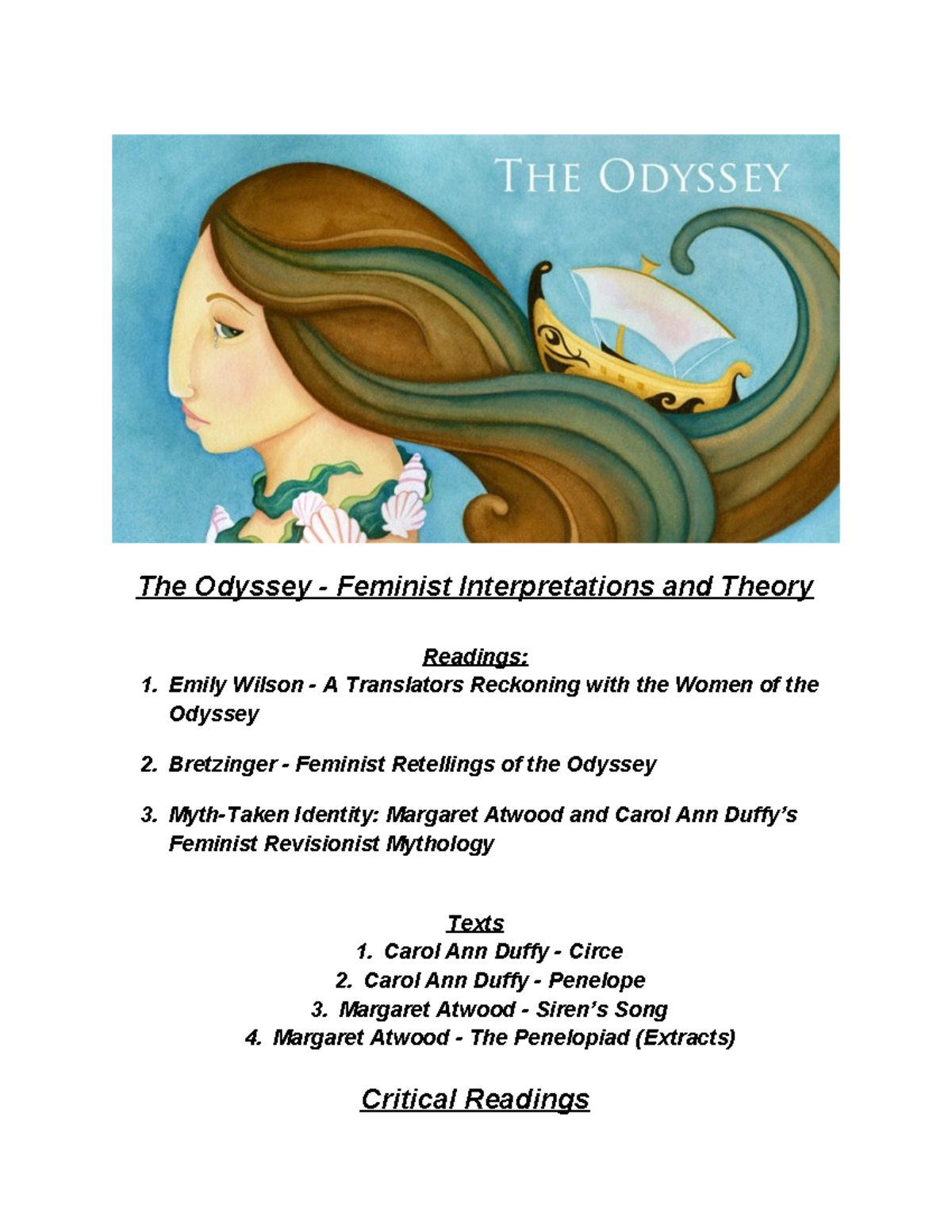 Feminism Odyssey Booklet - The Odyssey - Feminist Interpretations and ...