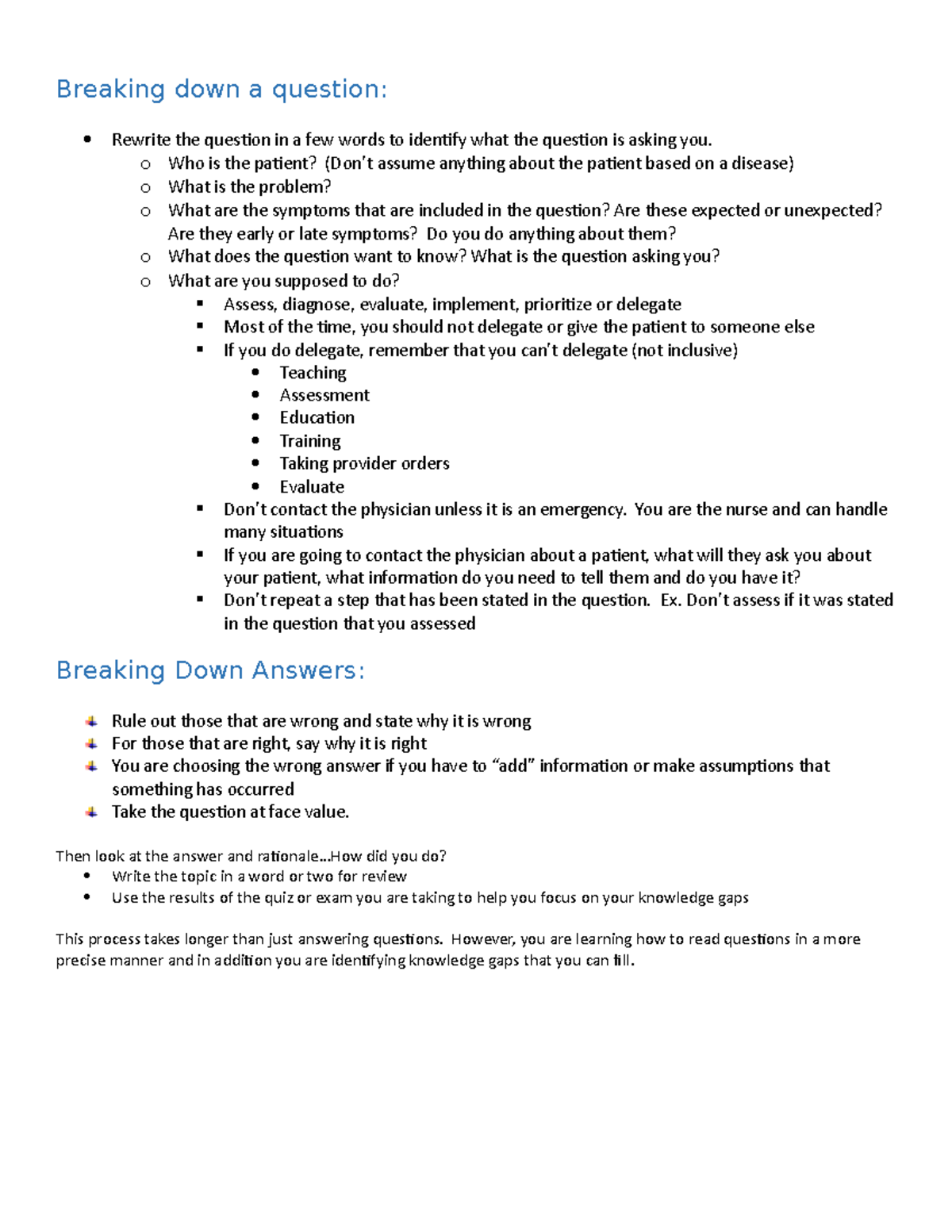 Breaking down a question 5-4-20 - Breaking down a question: Rewrite the ...