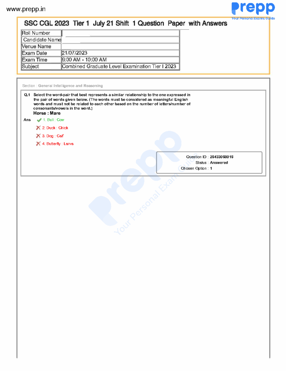 SSC CGL 2023 July 21 Shift 1 623d9f4f9cd07d6be5ed085b396befab - Roll ...