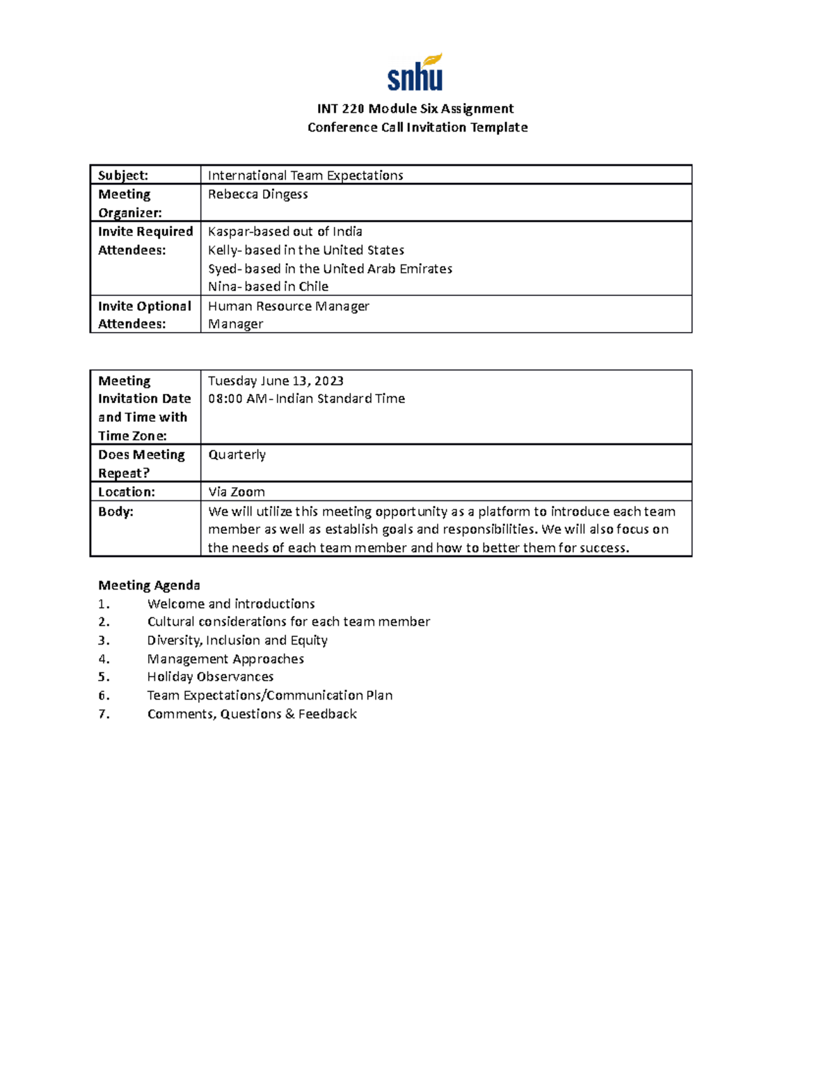 INT 220 Conference Call Invitation Template-Rebecca Dingess - INT 220 ...