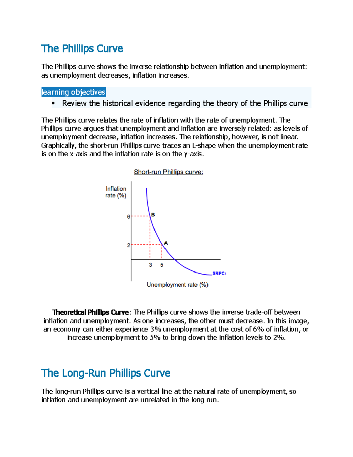 The Phillips Curve - fjygyk - The Phillips Curve The Phillips curve ...