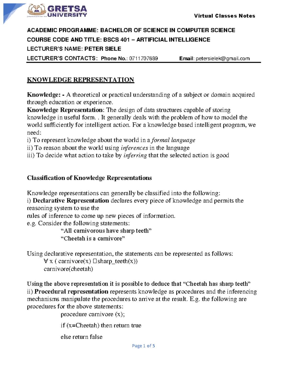 BSCS 401 - Lecture Note 2 - Virtual Classes Notes ACADEMIC PROGRAMME ... BSCS 401 - Lecture Note 2 - Virtual Classes Notes ACADEMIC PROGRAMME ...