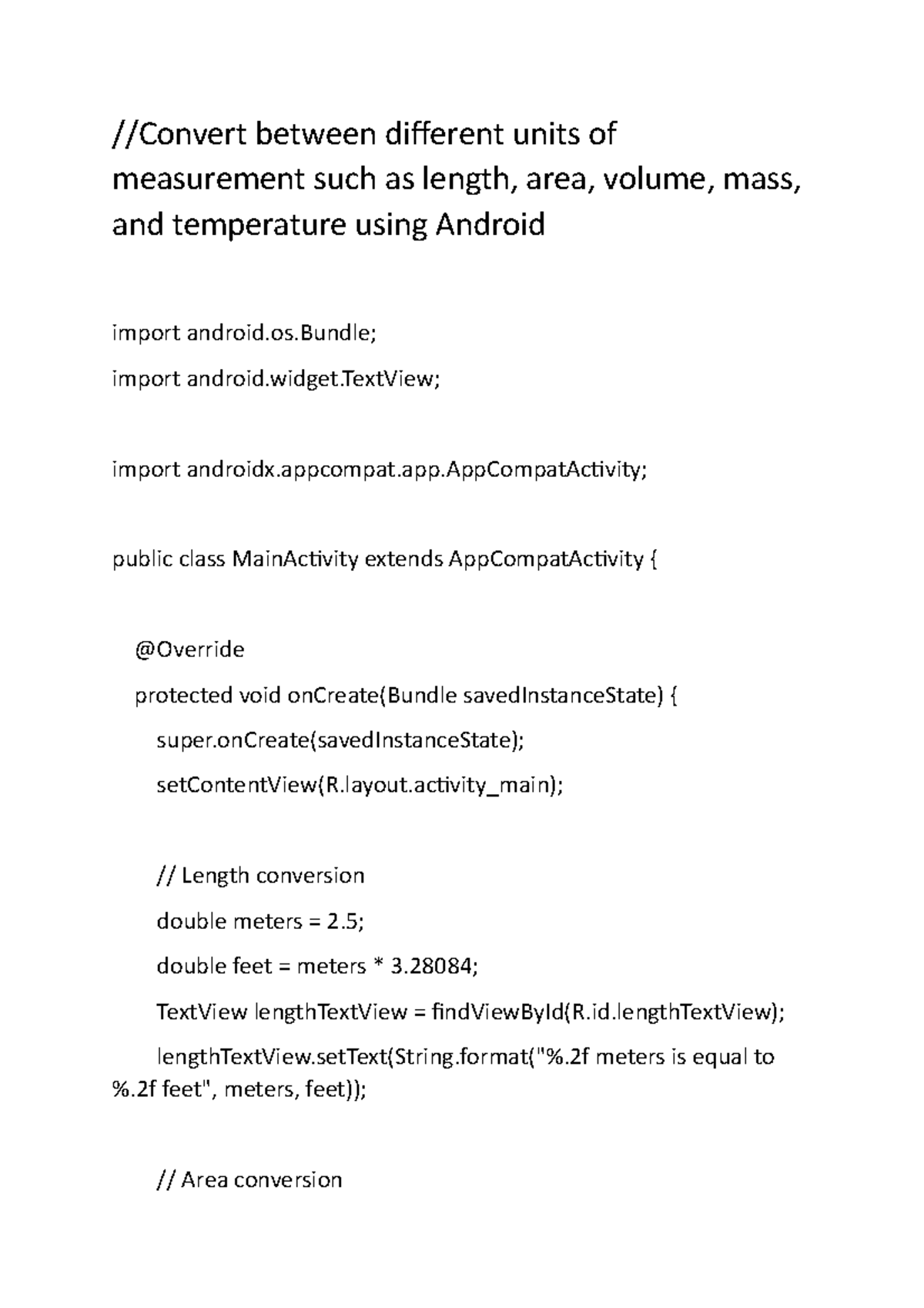 Convert between different units of measurement such as length, area ...