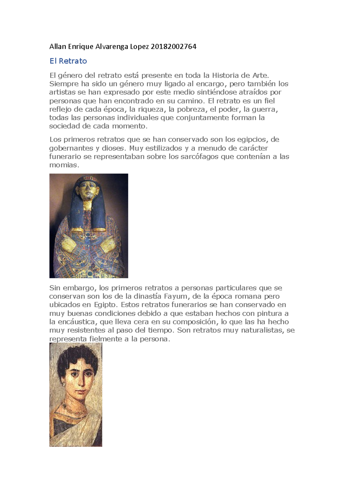El retrato - resumen - Allan Enrique Alvarenga Lopez 20182002764 El ...