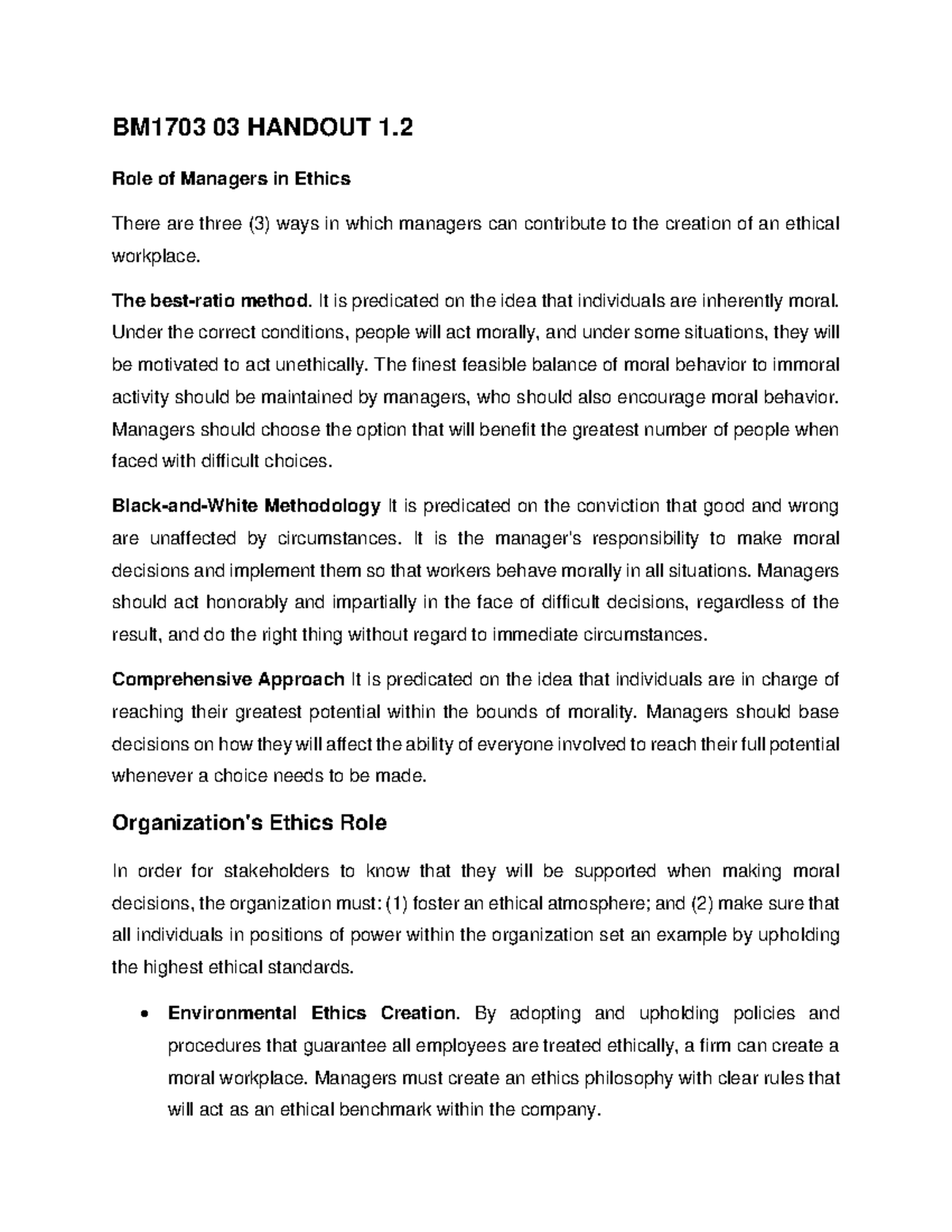 BM1703 03 Handout 1 - International Business and Trade - BM1703 03 ...