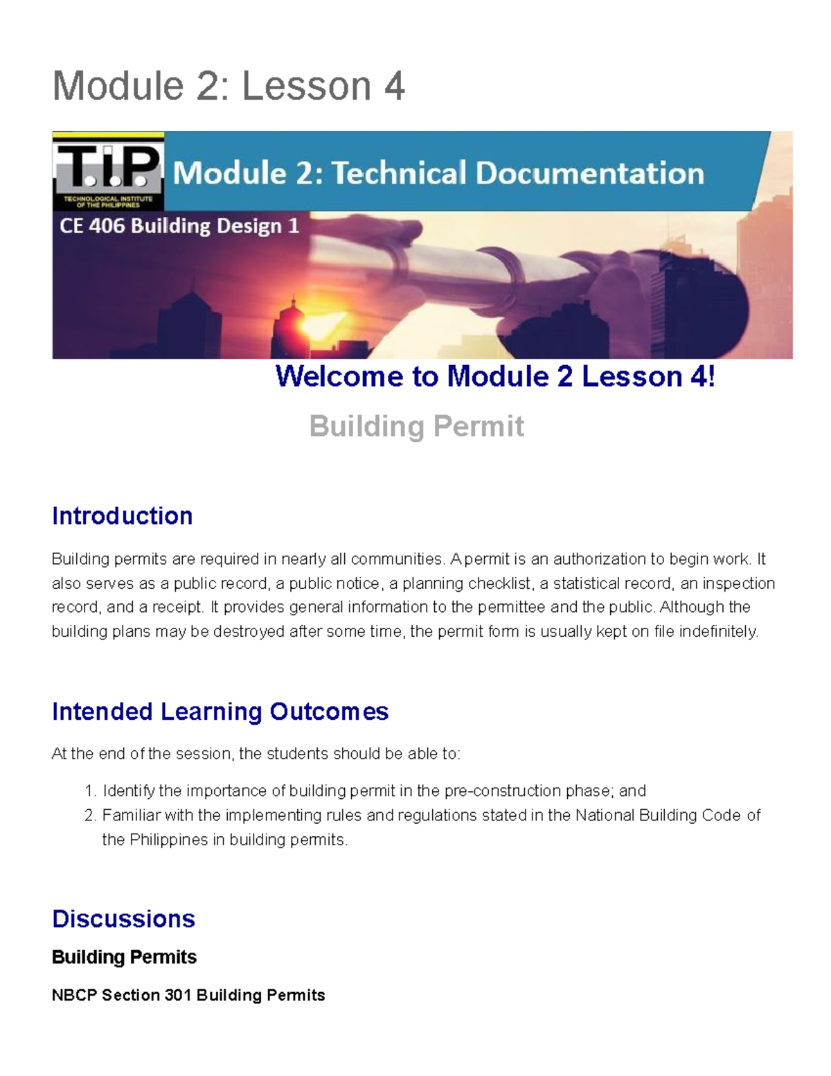 Module 2 Lesson 4 CE 104- Building Systems Design-converted - Module 2 ...