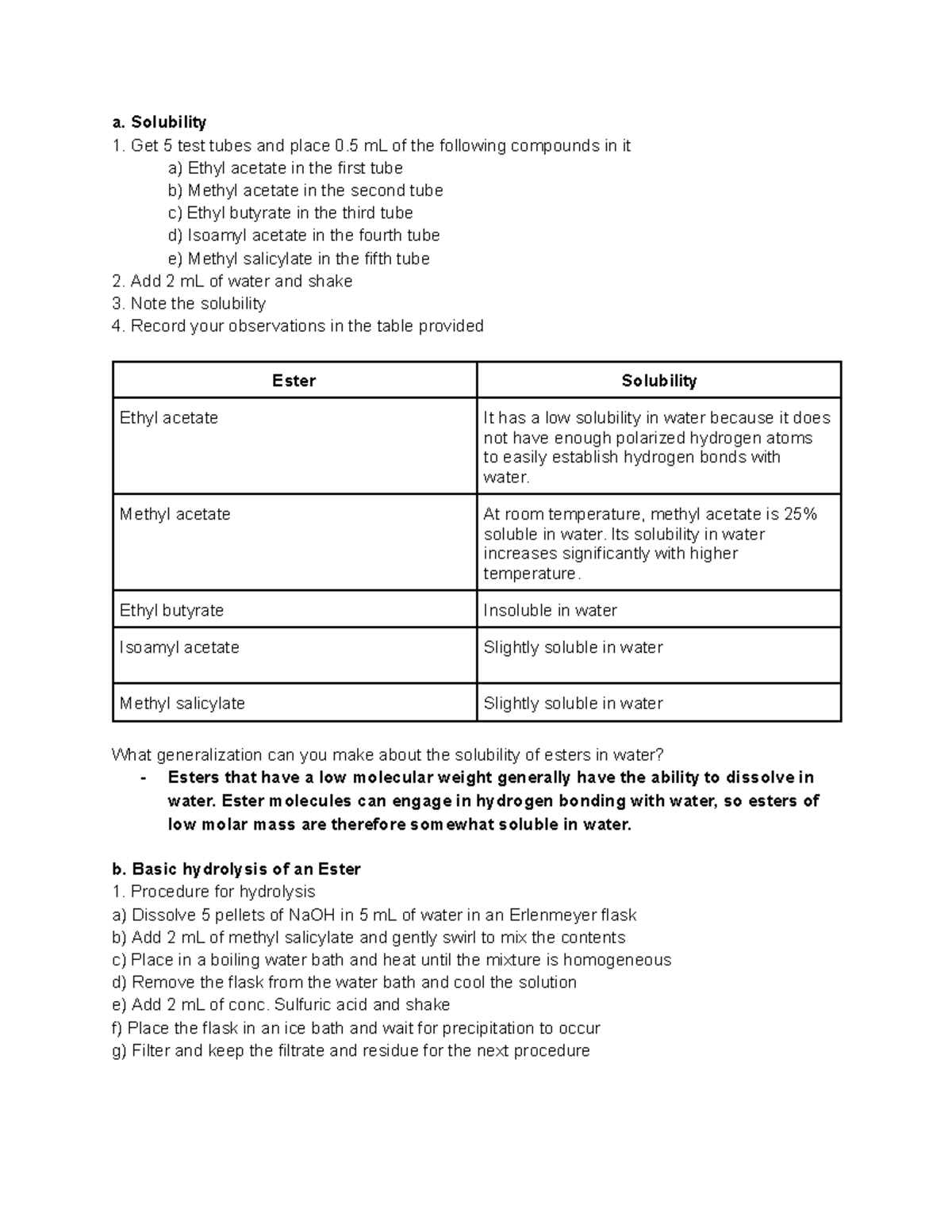 2728 - Laboratory Activity for the subject of organic chemistry. - a ...