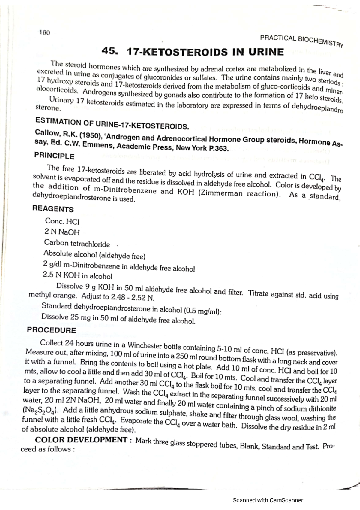 chapter : 17-ketosteriod explained - Bsc MLT - Studocu