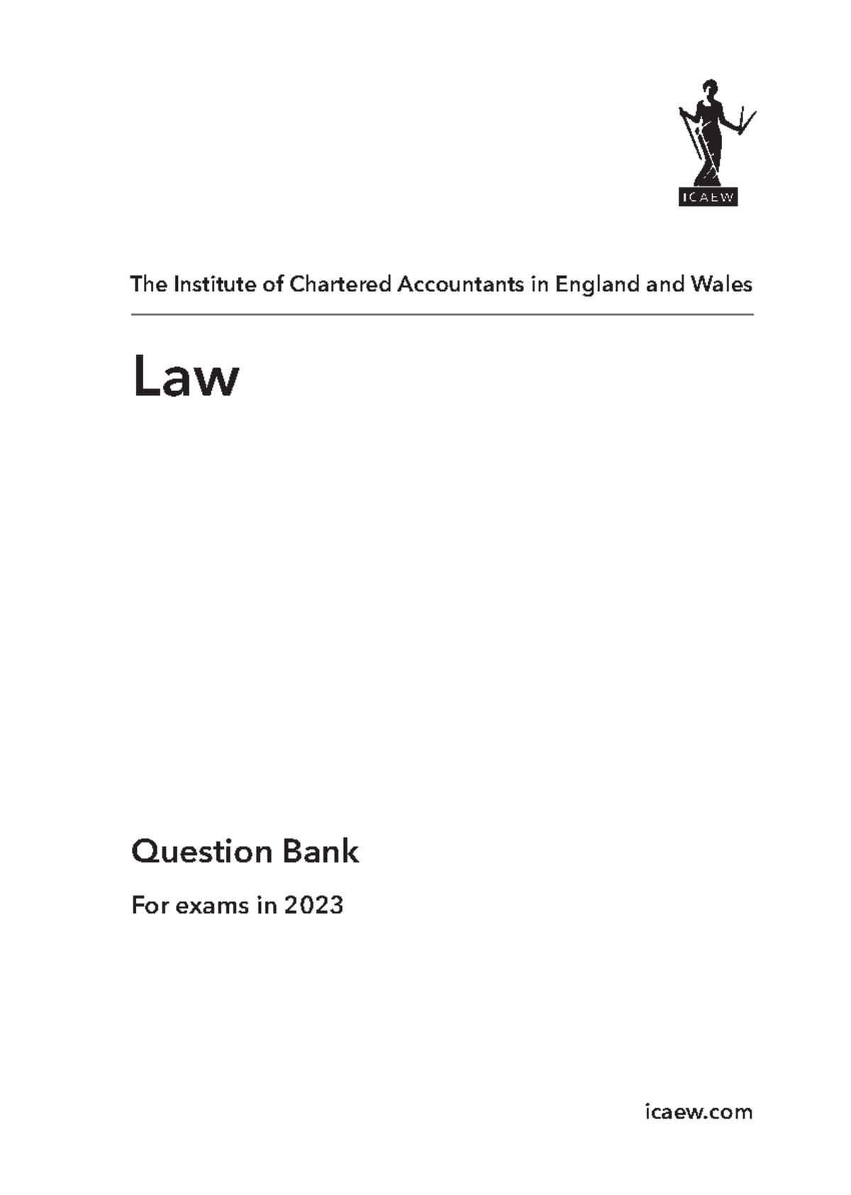Icaew Law Question bank 2023 - Law The Institute of Chartered ...