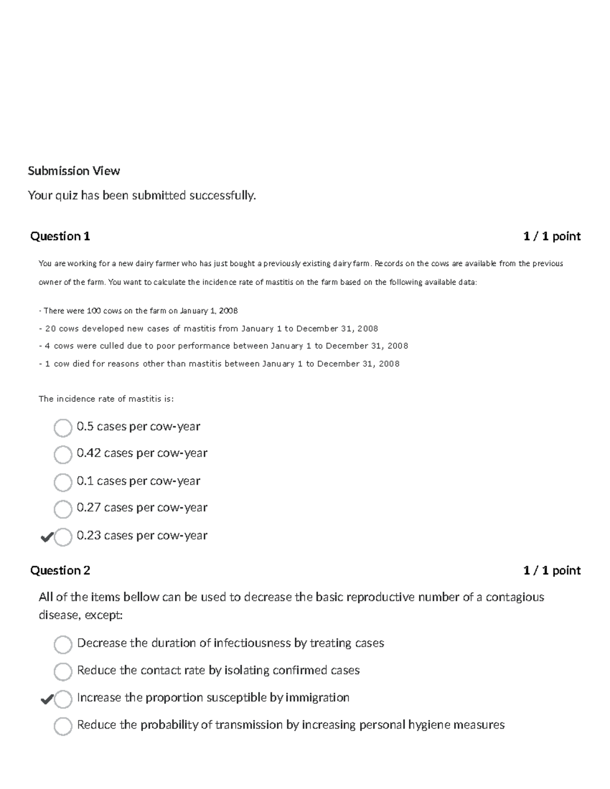 Quiz 6- Sessions 27 to 32 - POPM 3240 (01) W23 - Epidemiology - Course ...