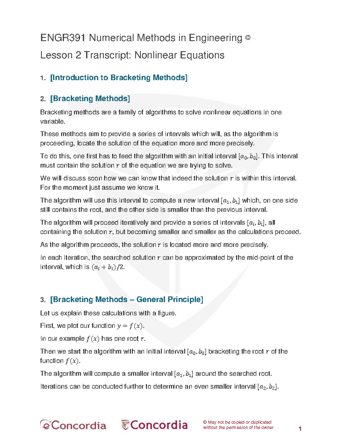 ENGR391 Transcript 2 2 1 - © May not be copied or duplicatedwithout the permission of the owner ...