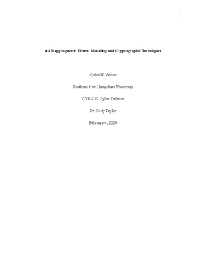 CYB 310 6-2 Project Two Cydni Vinton - CYB-310-T5690 - 1 6-2 Project Two: IDS Analysis Paper ...