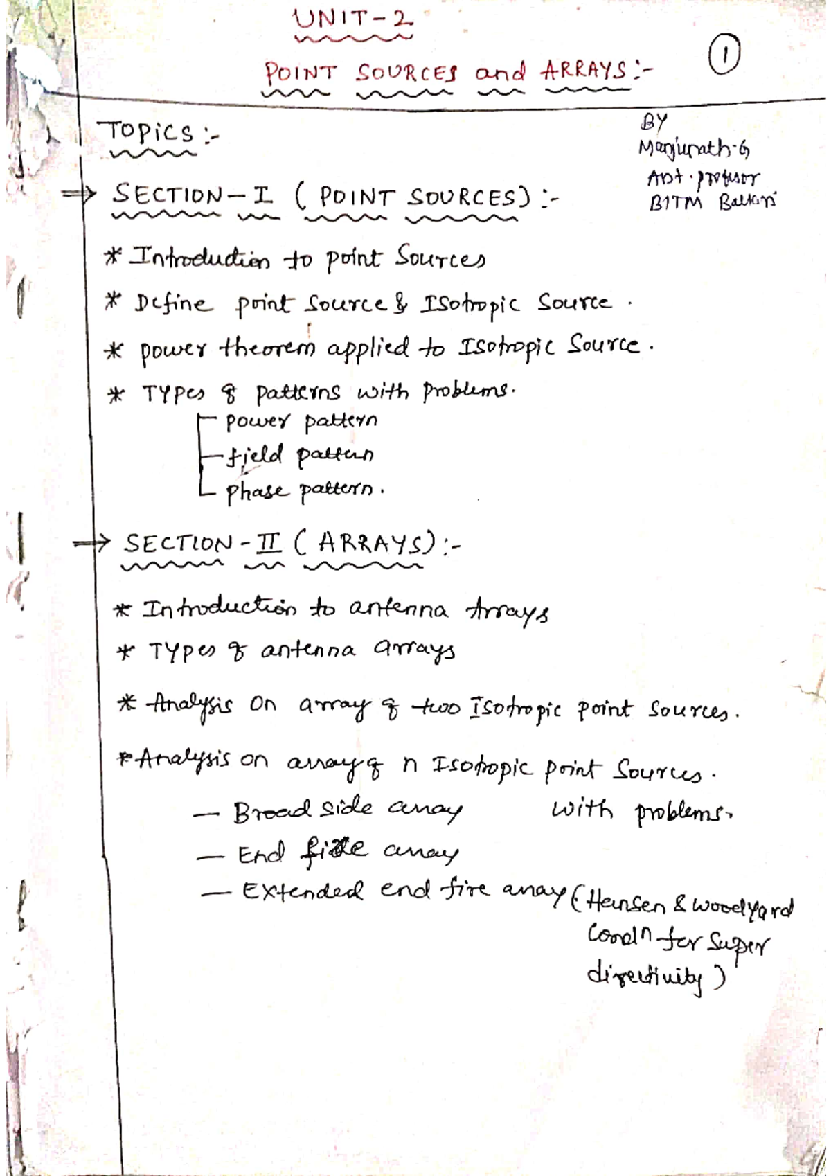 4a.Point Sources and Arrays - Electronic and communication - Studocu