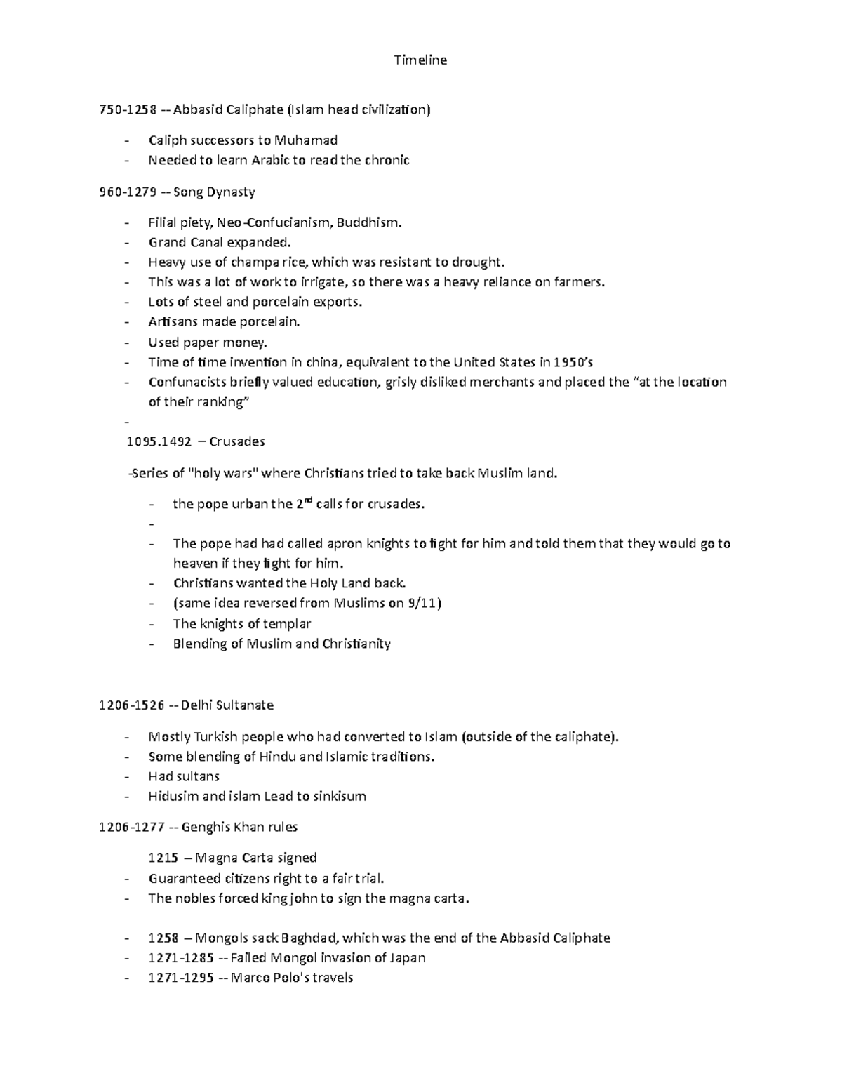 Kip45 - Complete history assigment. - 750-1258 - Abbasid Caliphate ...