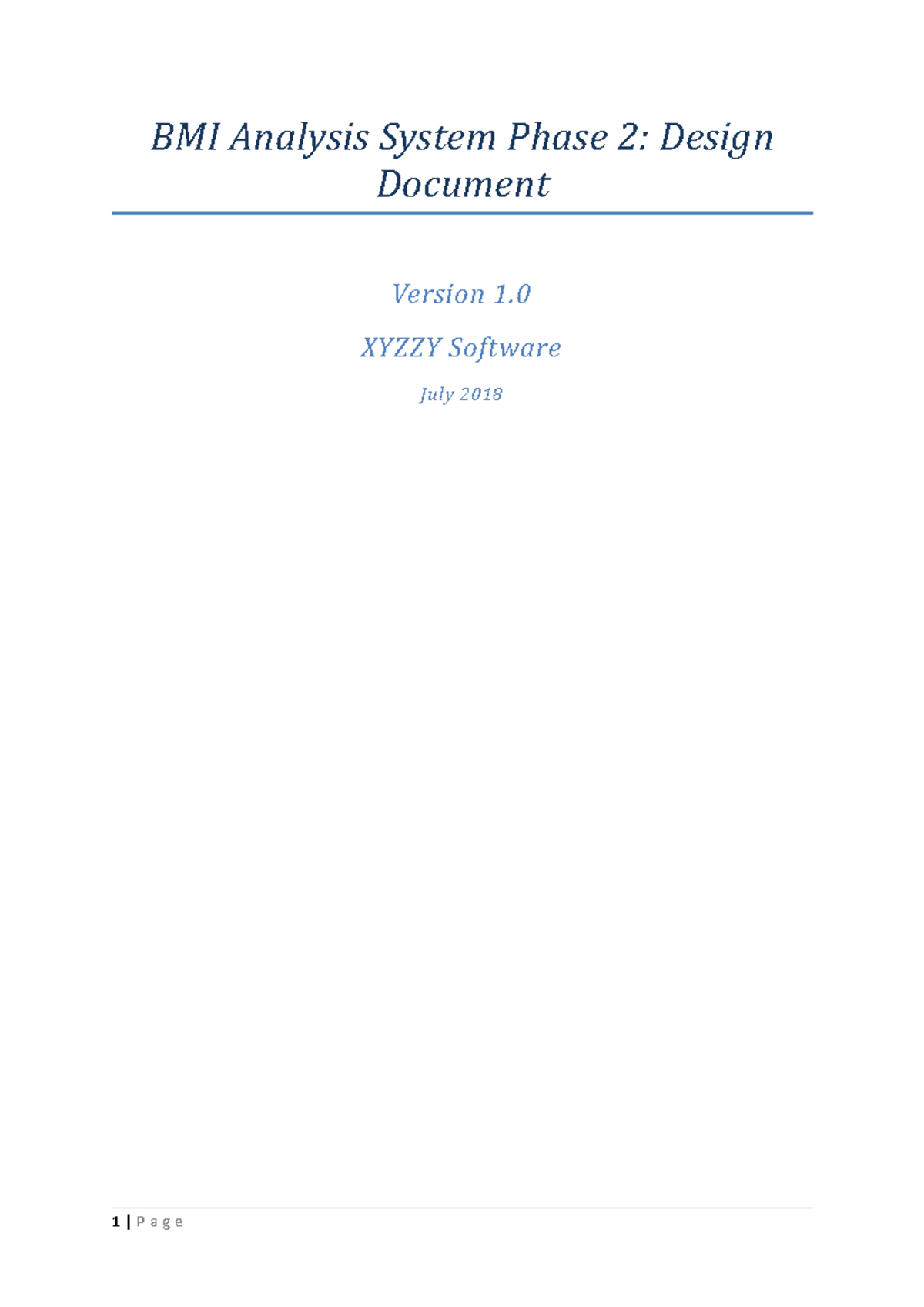 BMA-Design-Phase 2 - Assignment 2 for Software Enginnering CQU - BMI ...