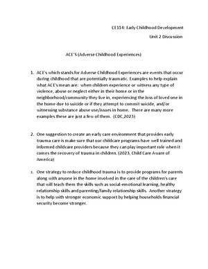 CE114 Nature and Nurture Learning Activity Summary - CE114 | Early ...