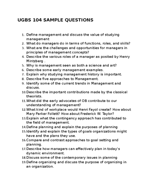 Principle of management, question bank with essay questions and answers ...