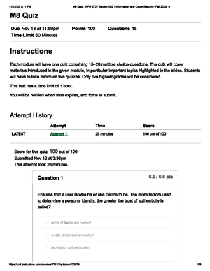 Module-1 Quiz - Module-1 Quiz - 5737 - Studocu