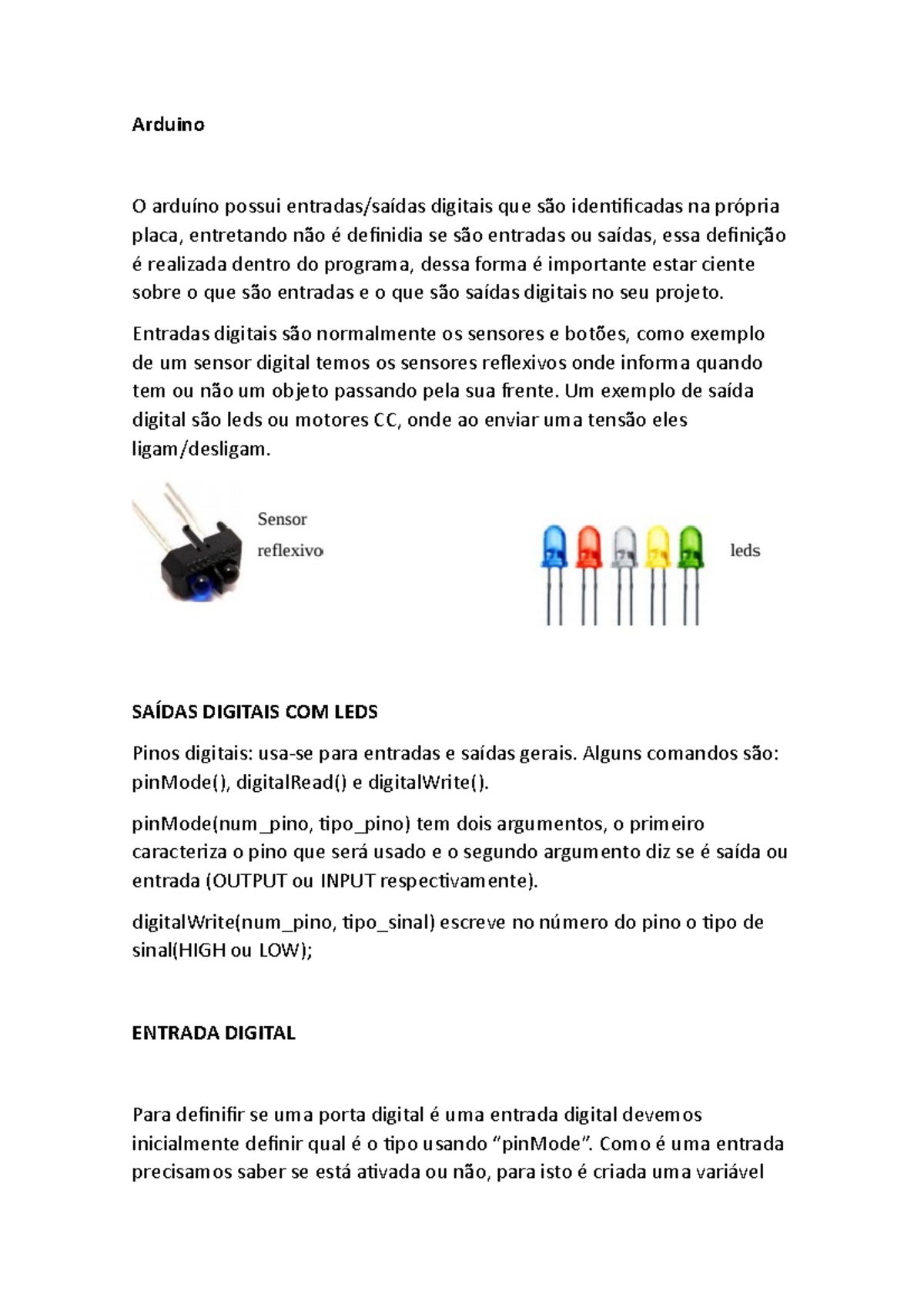 Arduino - Resumo sobre Arduido para a materia de Linguagem de ...