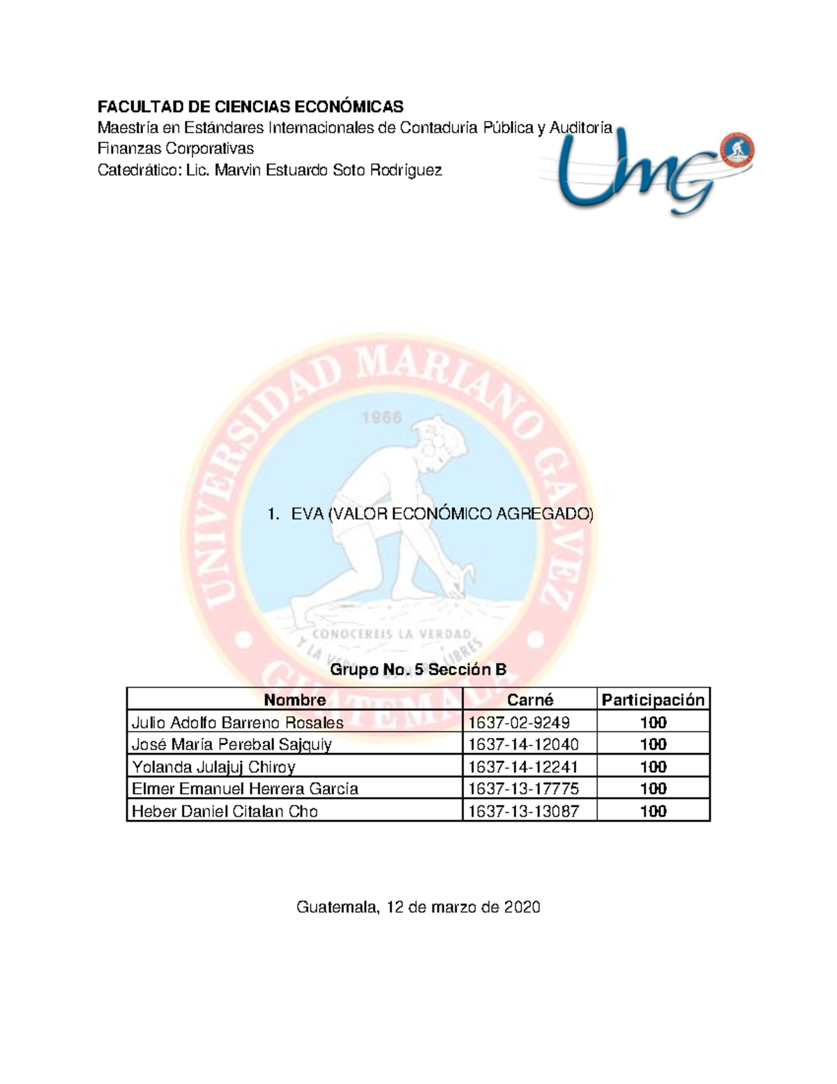 EVA - VALOR ECONÓMICO AGREGADO ENFOCADO EN FINANZAS CORPORATIVAS ...
