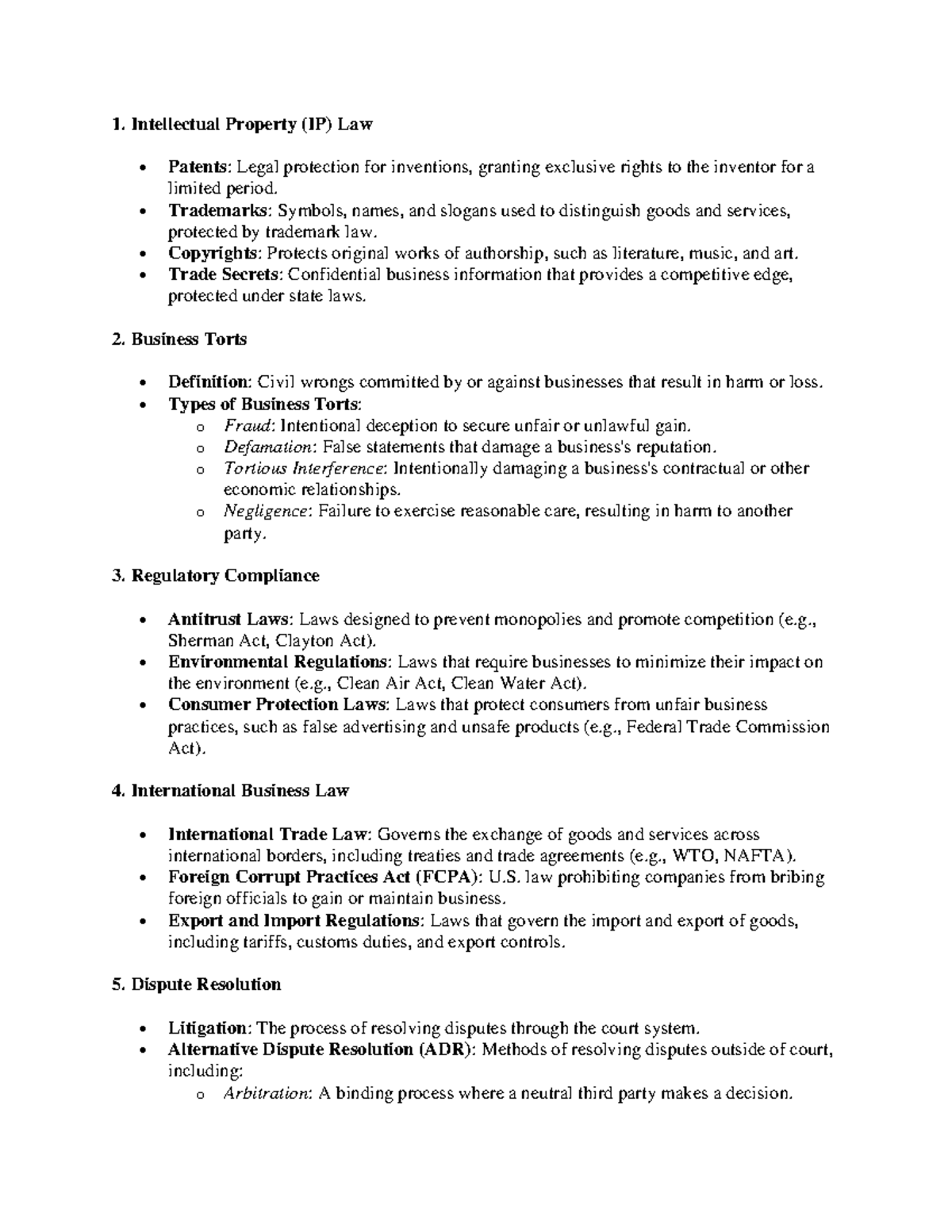 Intelectual property law and business torts - Intellectual Property (IP ...