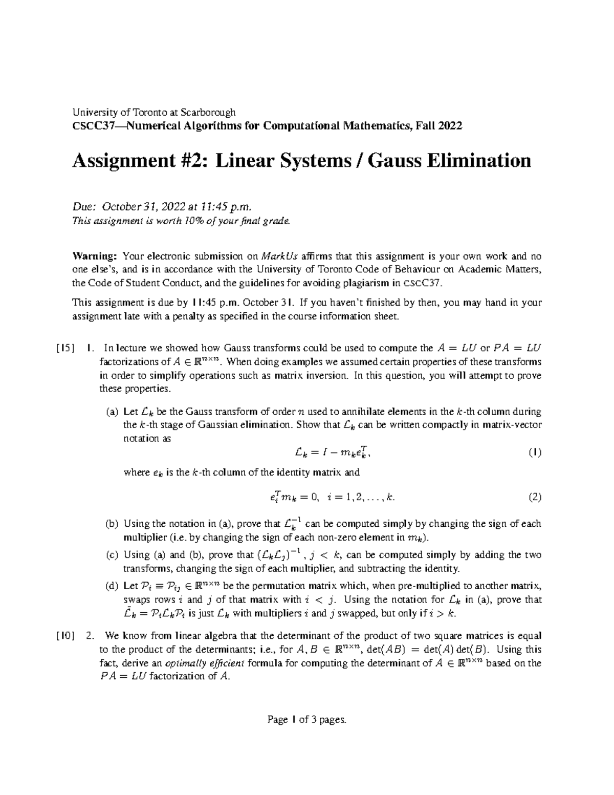6195042 1803383221 CSCC37A2 - University of Toronto at Scarborough ...