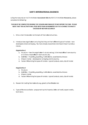 ED Unit 19 Assignment 1 guide - Unit 19: Pitching for a New Business ...