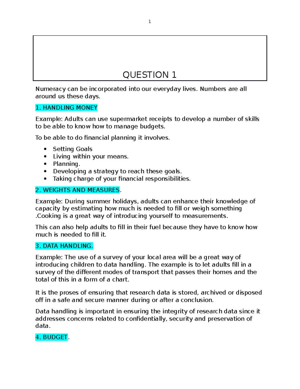 ABT1518 - ABET- Adult basic education and training - QUESTION 1 ...