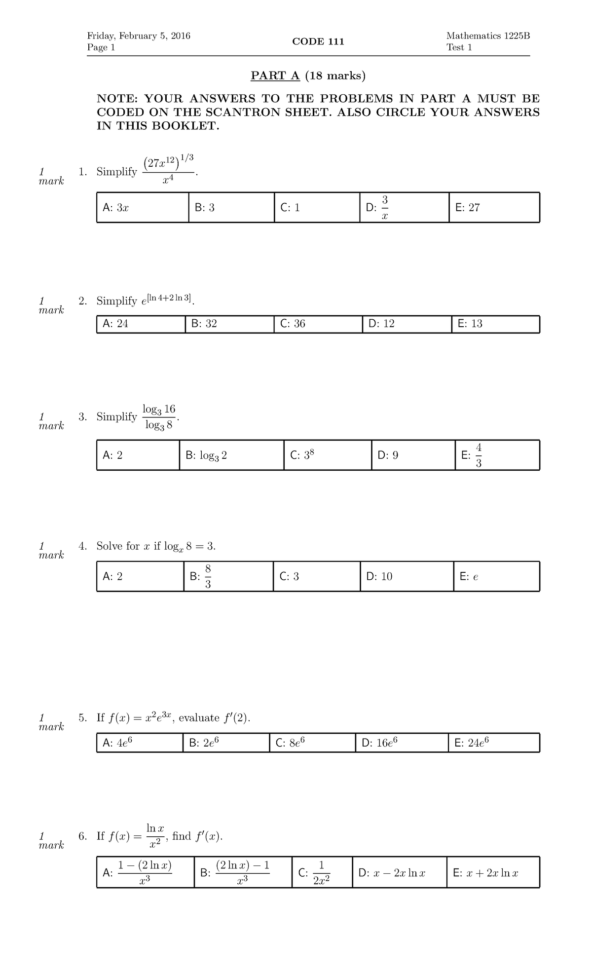 Winter 2016 - The course material - Friday, February 5, 2016 Page 1 ...