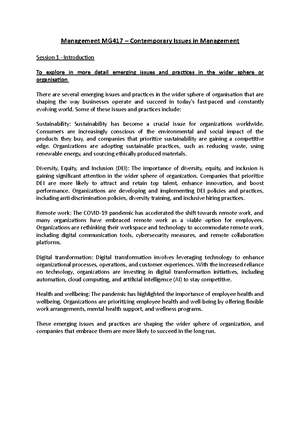 Lecture 8 – Critiquing ‘Management Methods’ - MG417 – Contemporary ...