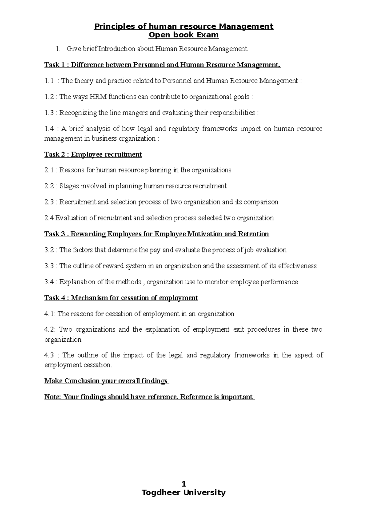 Principles of Human Resource Management - Principles of human resource ...