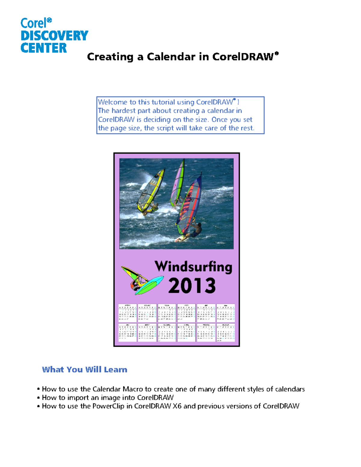 Creating a Calendar in Corel DRAW - Creating a Calendar in CorelDRAW ...