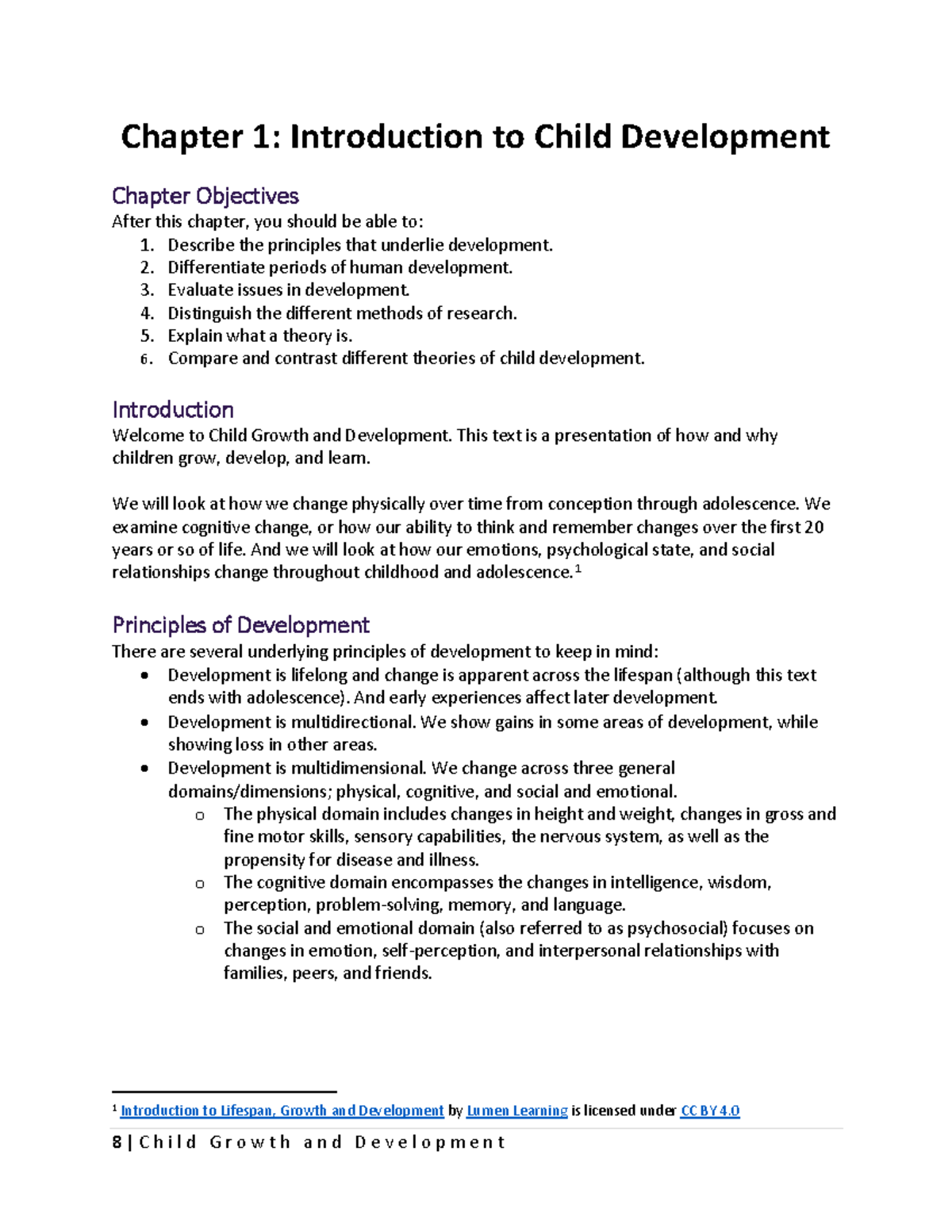 Child Psych Ch 1 - PDF Of ch 1 textbook - Chapter 1: Introduction to ...