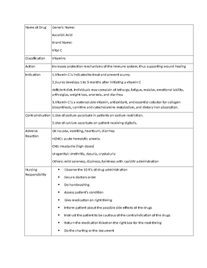 ION Drug-Study-Template - BSN Nursing - DRUG MECHANISM OF ACTION/S ...