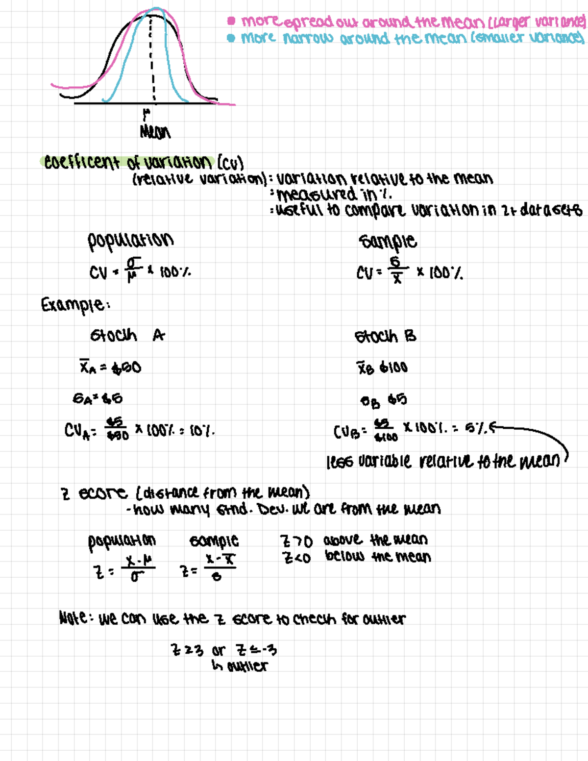 Business Stats 19 - Morepreadouarounare aa ne (Larger variancel smaller ...