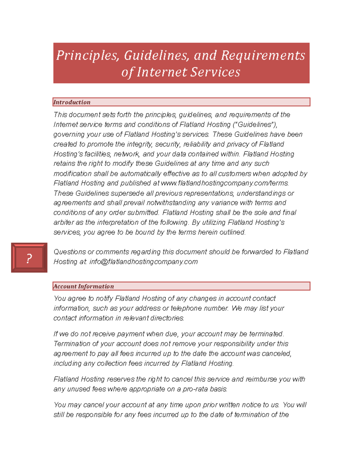 Hosting - data file - Principles, Guidelines, and Requirements of ...