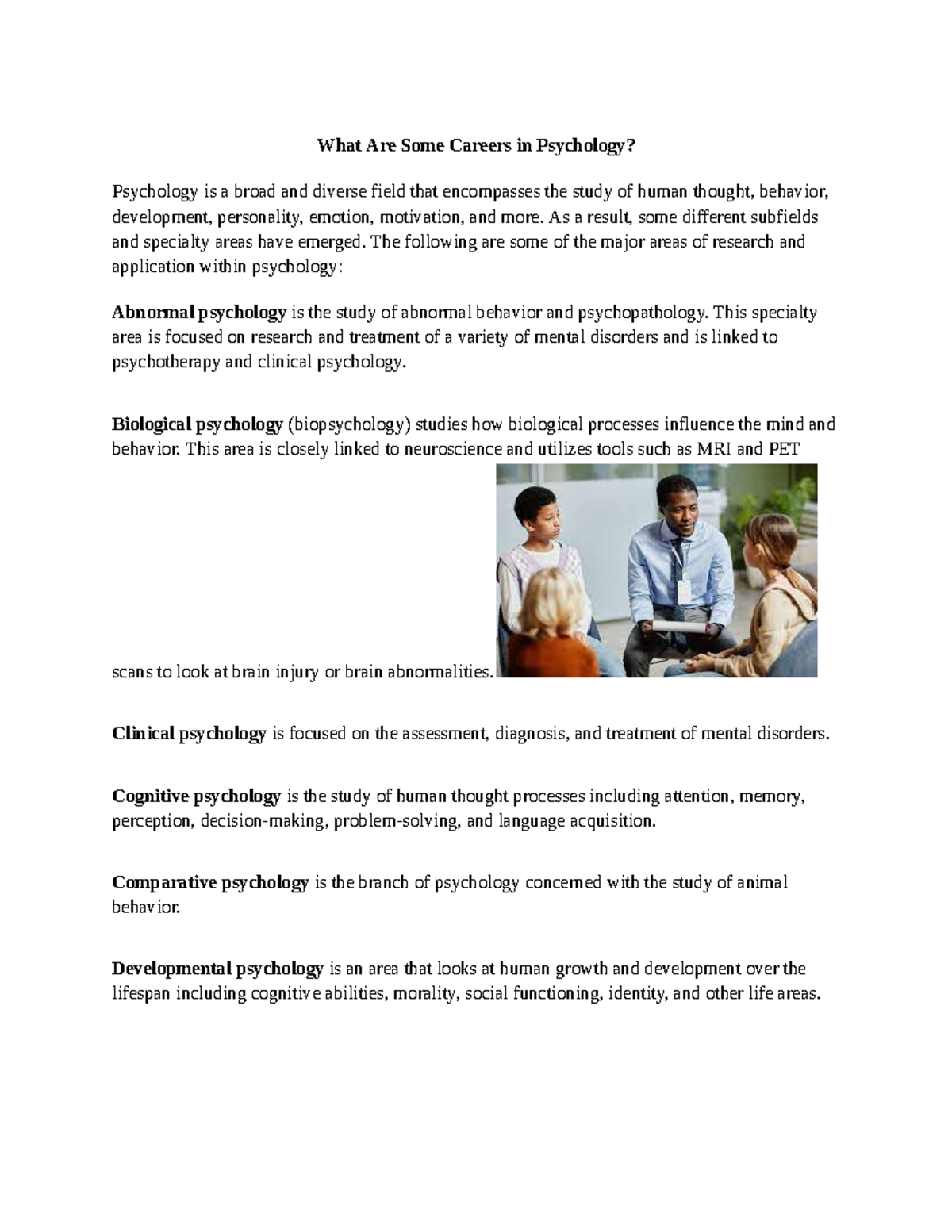 Studocu Careers in Psychology - Google Docs - What Are Some Careers in ...