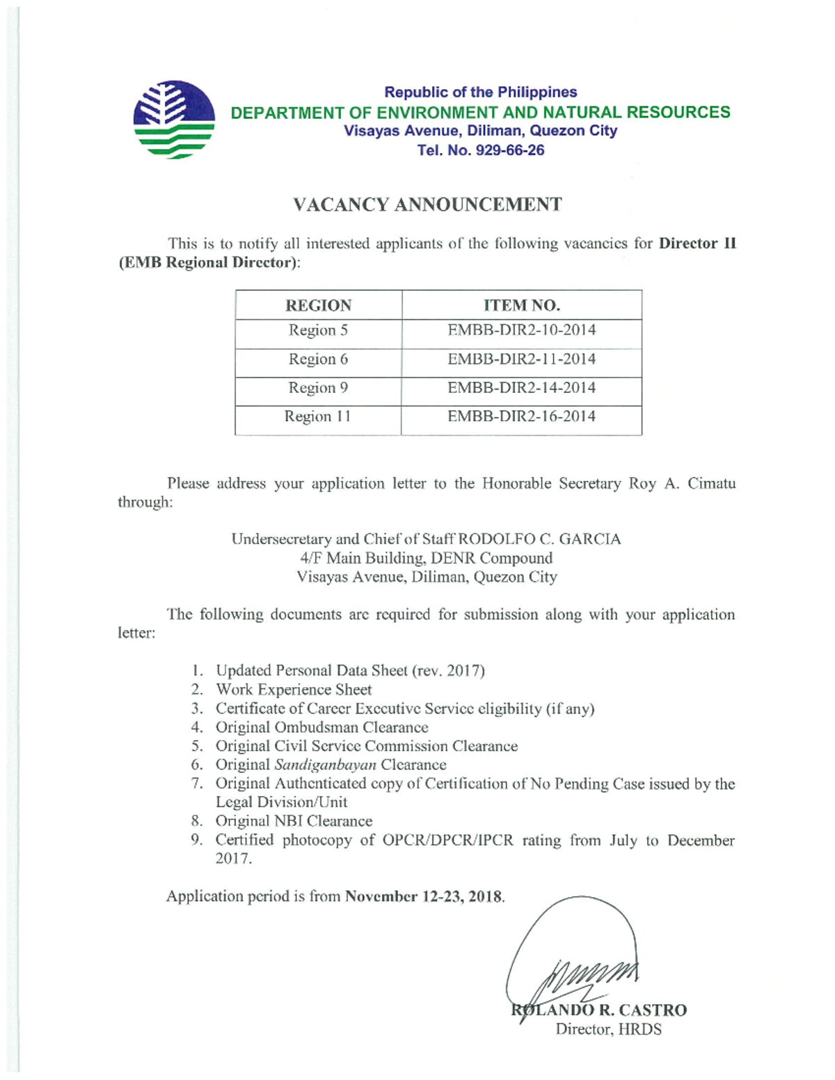 Vacancy Announcement EMB - computer engineering - Studocu