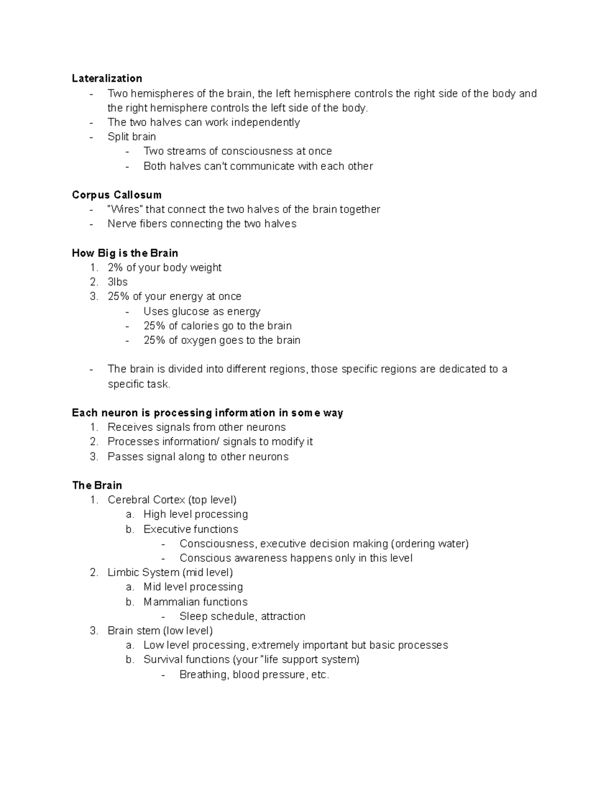 Neuroscience II lecture 5 - Lateralization - Two hemispheres of the ...